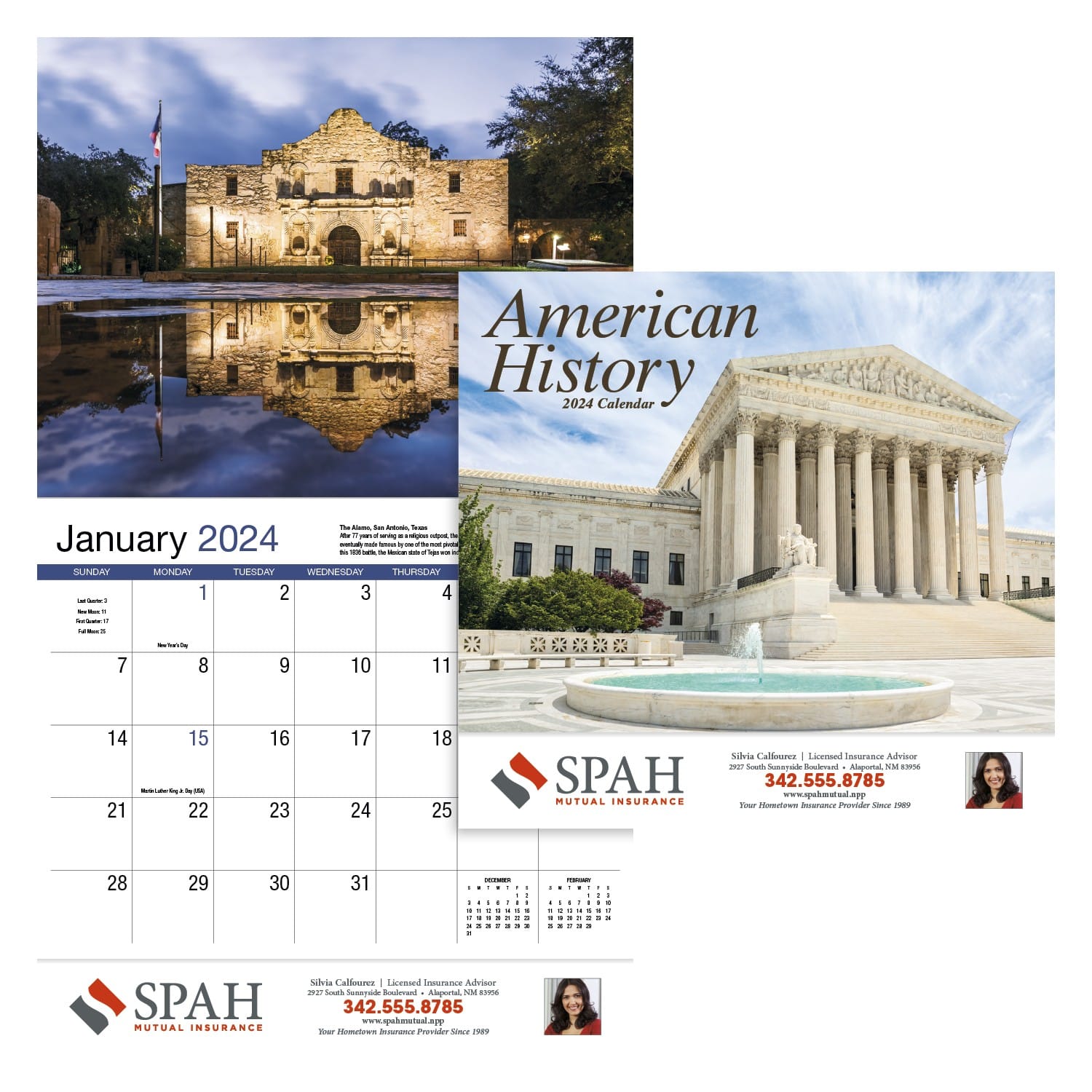 American History Appointment Calendar – Stapled – Swag Made in the USA