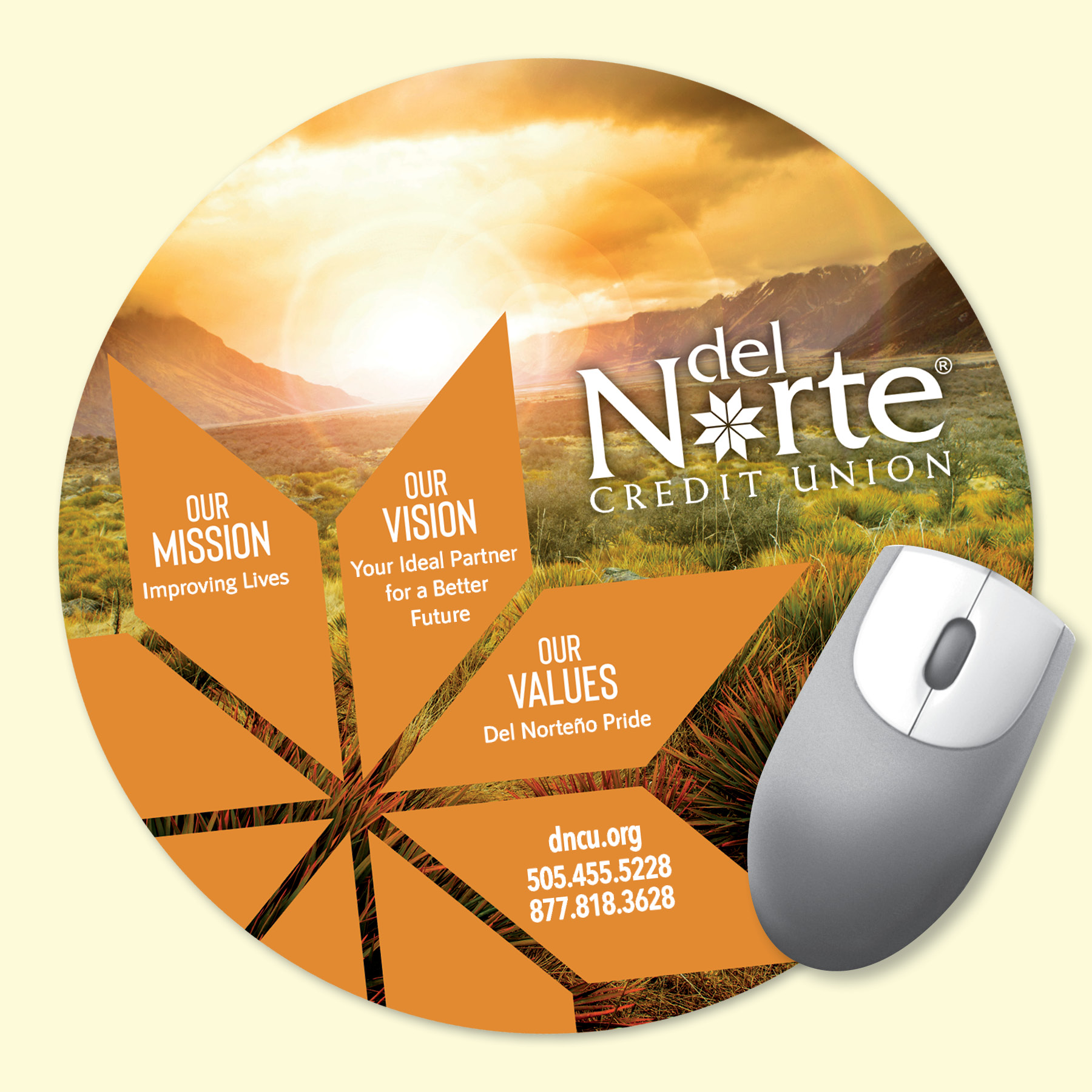 Origin’L Fabric® 8″ Round x1/4″ MousePad – Swag Made in the USA