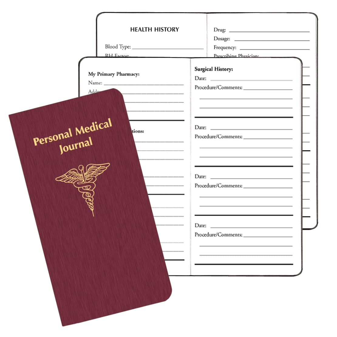 Personal Medical Journal w/ Shimmer Cover – Swag Made in the USA