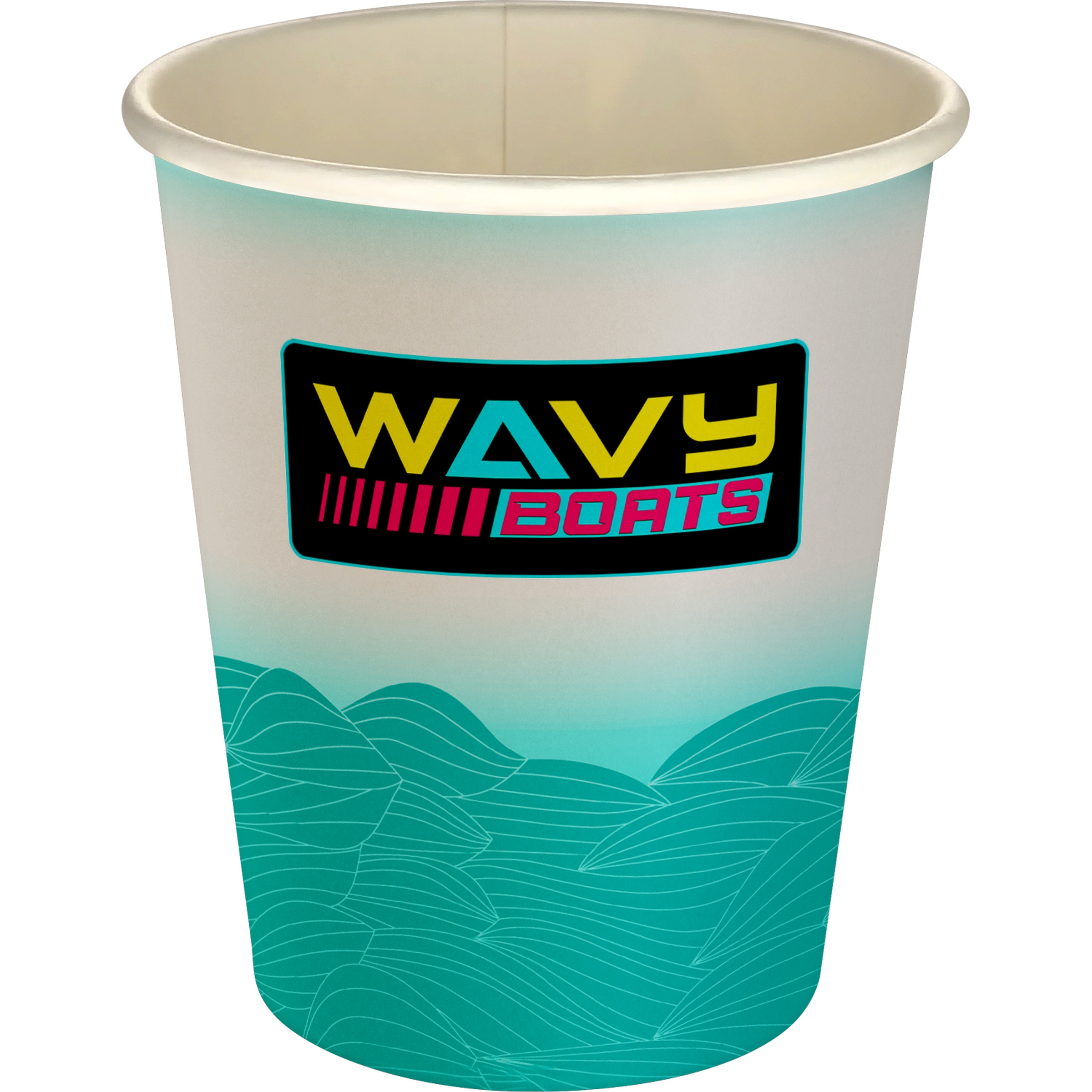 5 oz Full Color Turbulent Waves Paper Cup – Swag Made in the USA