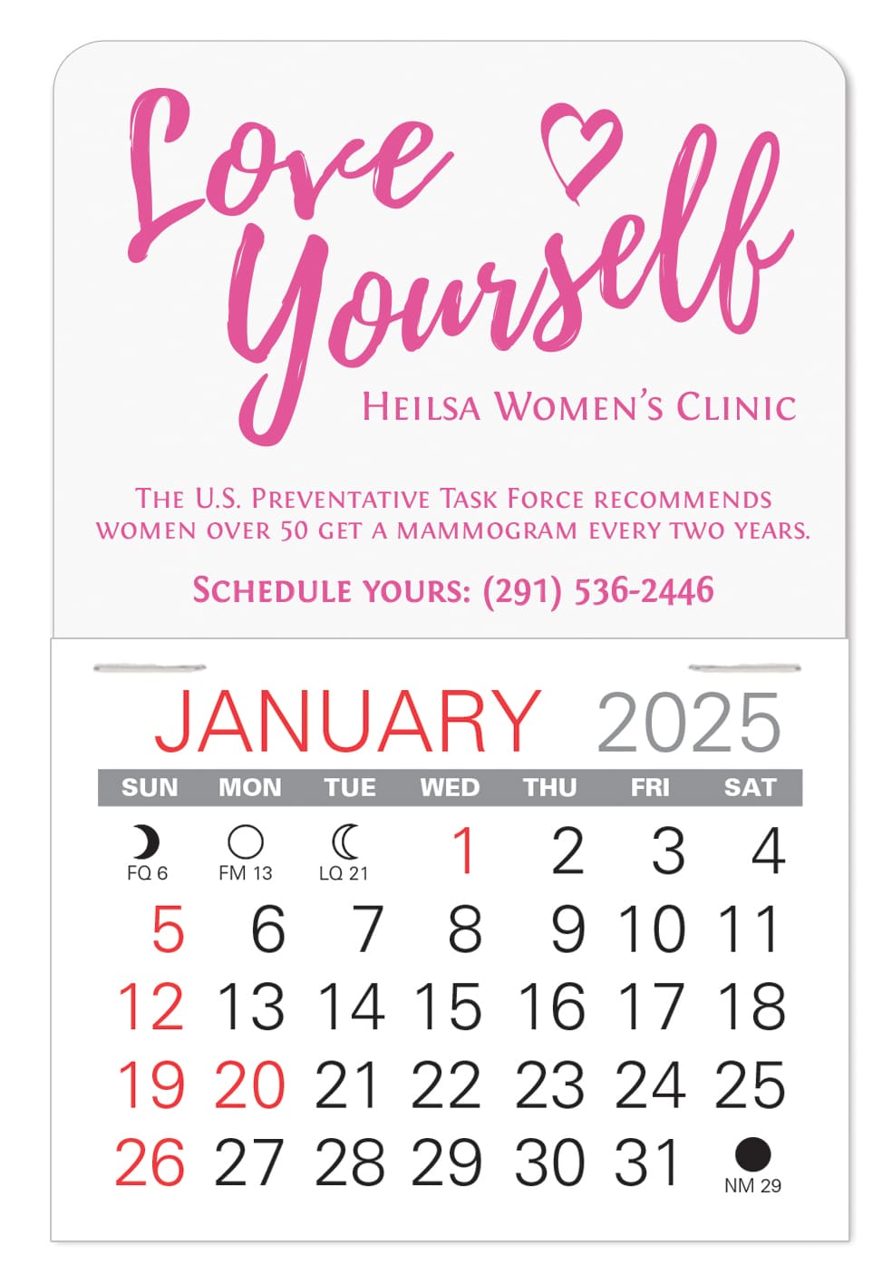 Value Stick Calendar – Traditional Shape – Swag Made in the USA