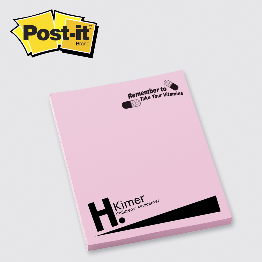 Custom Printed Post-it® Notes (3″x4″) 25 Sheets – Swag Made in the USA
