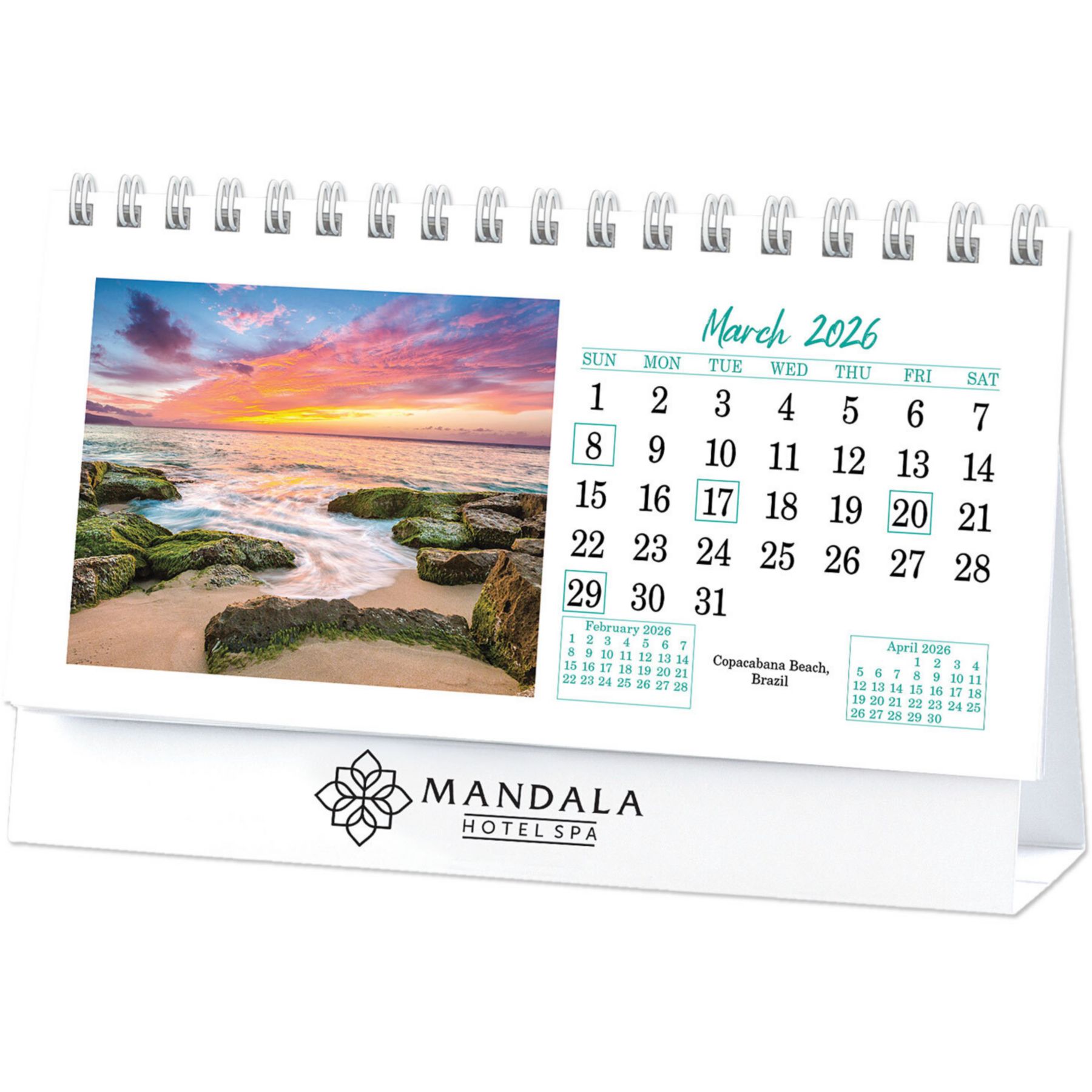Beaches Desk Calendar – Swag Made in the USA