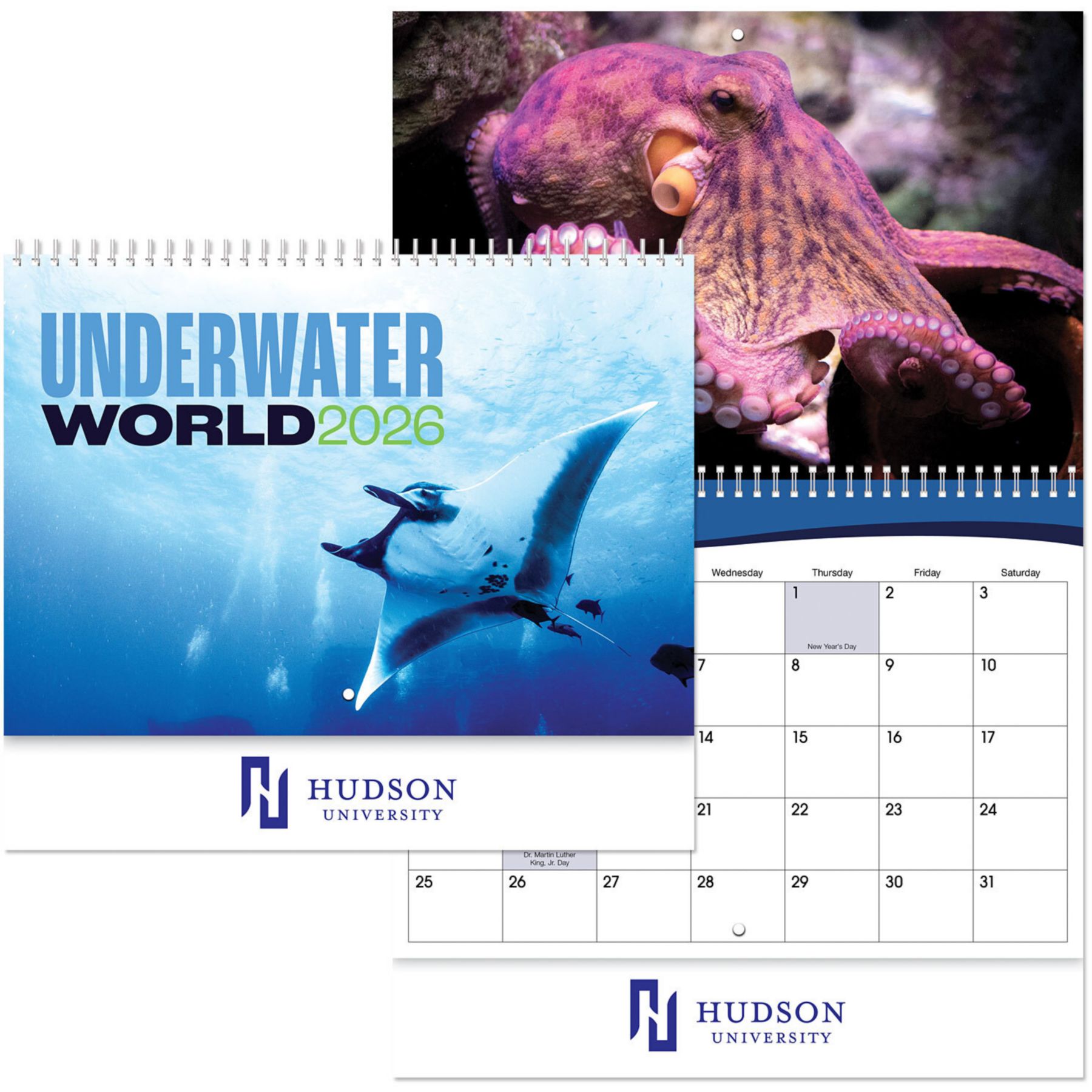 Underwater World Spiral Wall Calendar – Swag Made in the USA