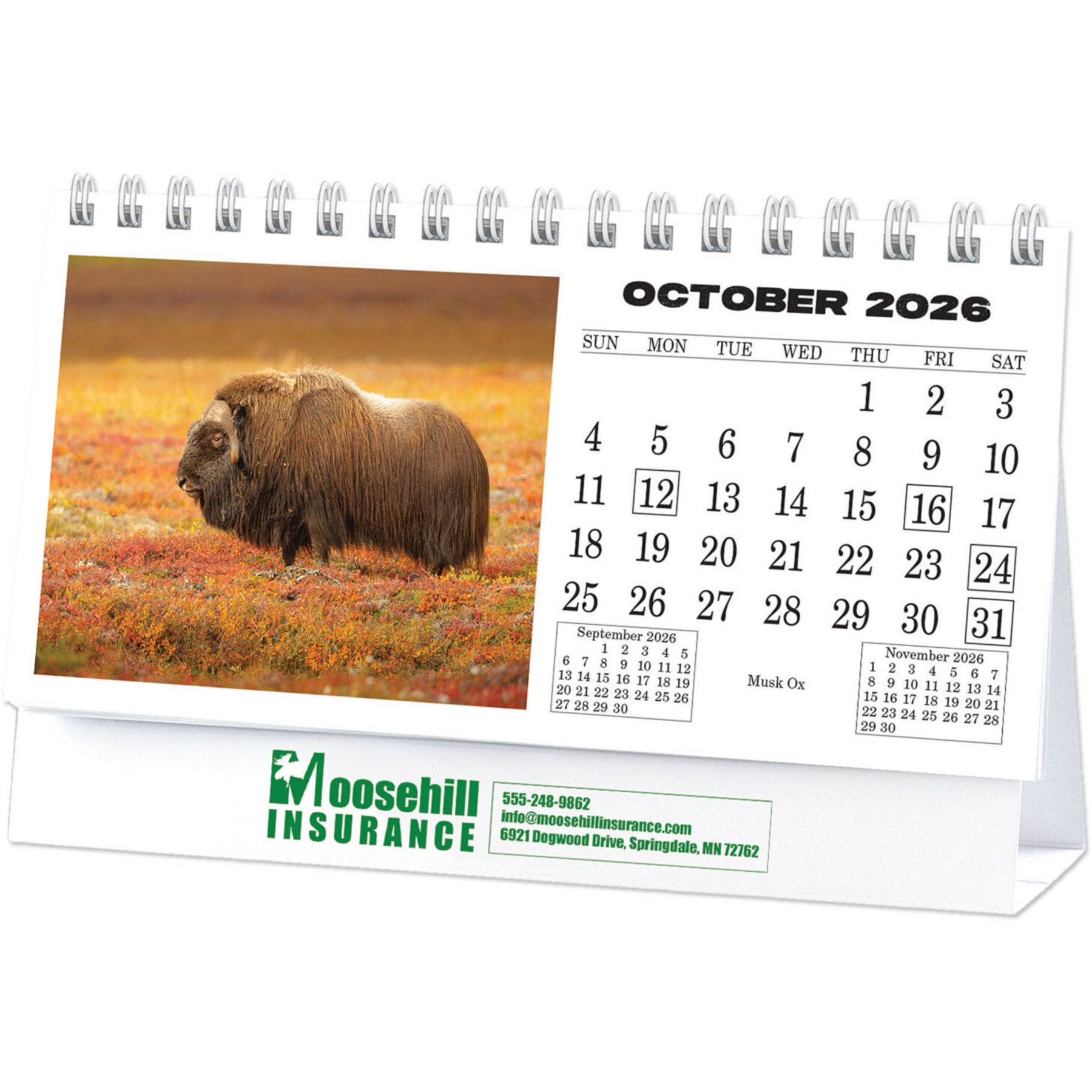Wildlife Desk Calendar – Swag Made in the USA