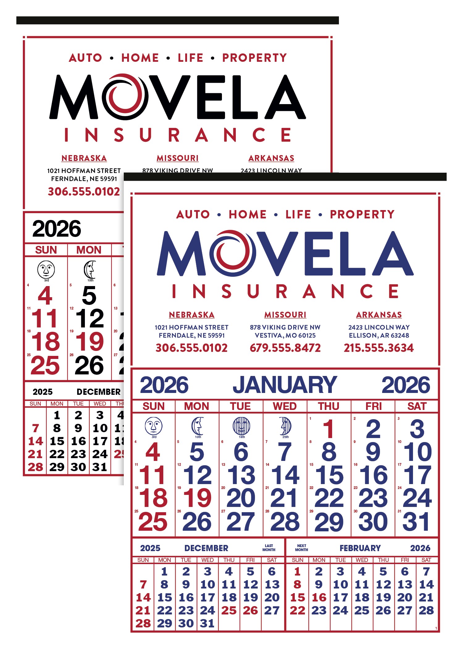 Commercial 12-Sheet Calendar – Swag Made in the USA
