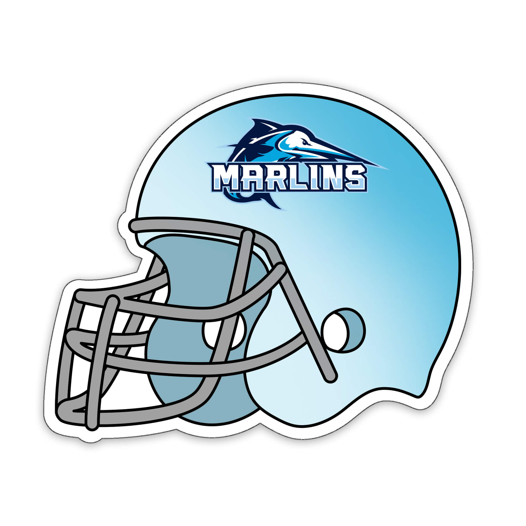 Football Helmet Shaped NoteKeeper™ Magnet 20 Mil – Swag Made in the USA
