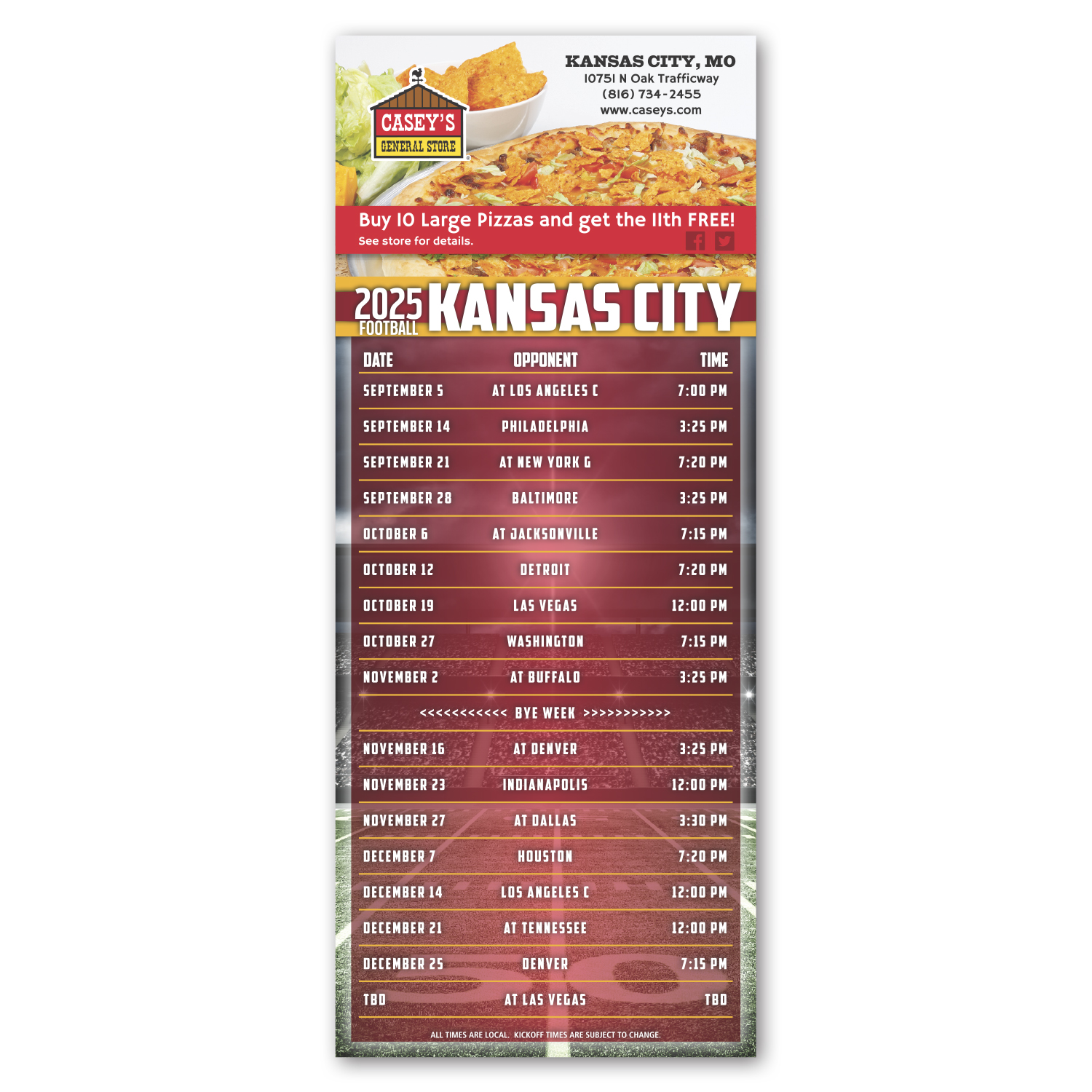 Football Schedule Magnet – Swag Made in the USA