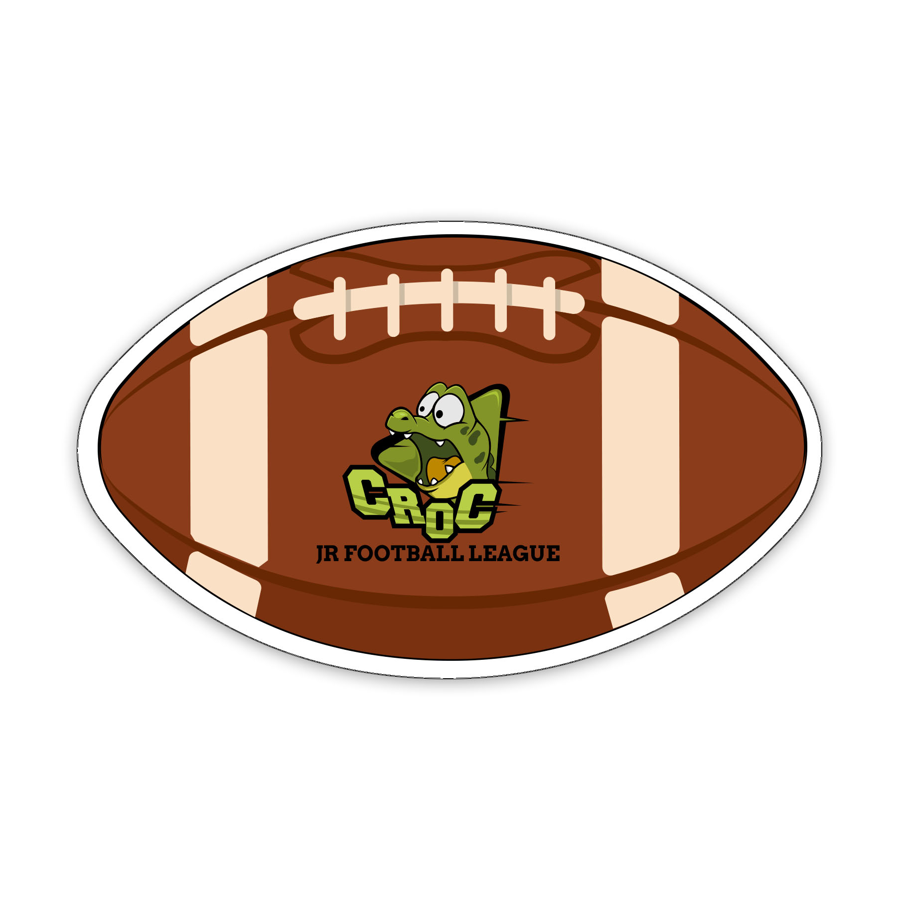 Football Shaped NoteKeeper™ Magnet 35 Mil – Swag Made in the USA