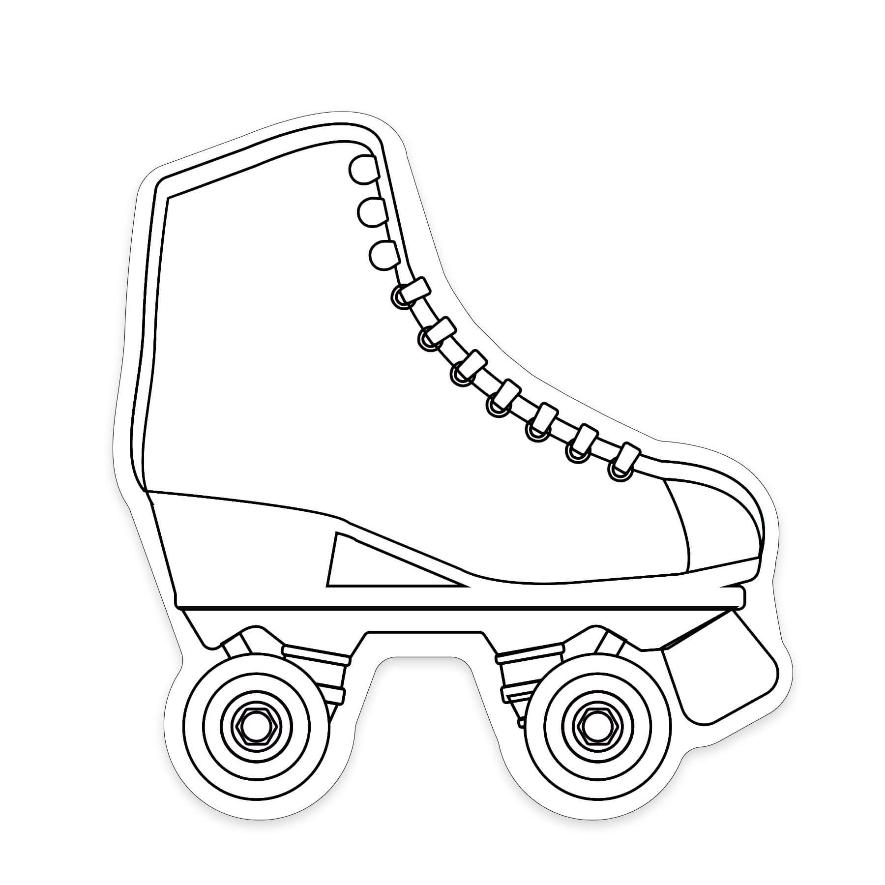 Roller Skate Shaped NoteKeeper™ Magnet 20 Mil – Swag Made in the USA