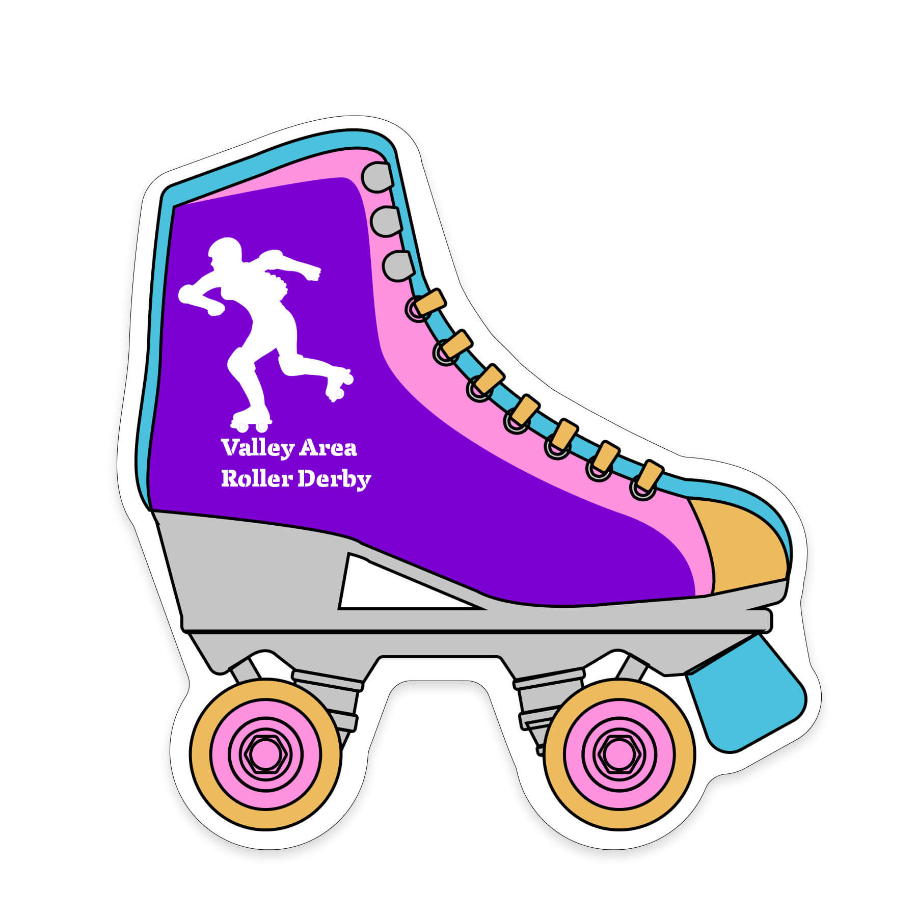 Roller Skate Shaped NoteKeeper™ Magnet 35 Mil – Swag Made in the USA
