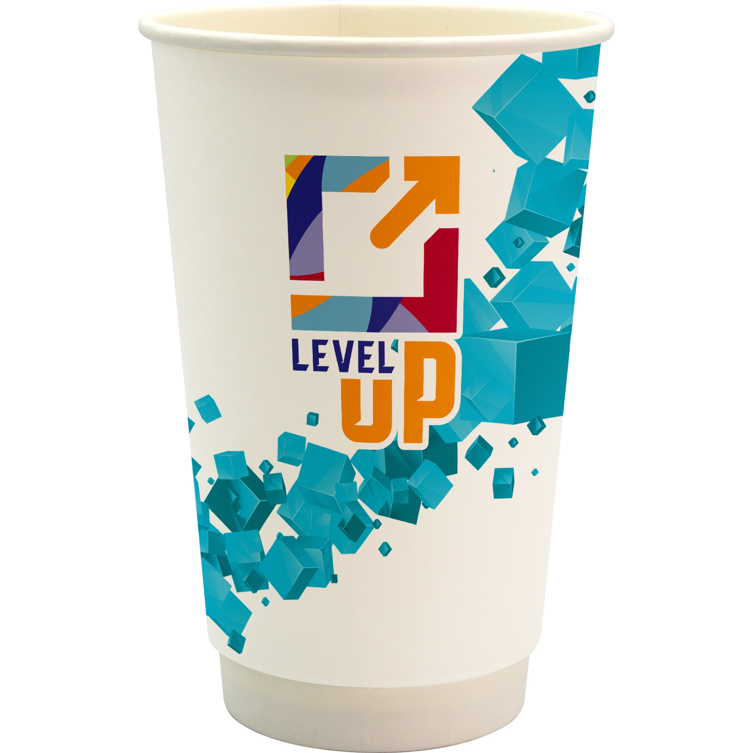 16 oz. Full Color Floating Cube Paper Cup – Swag Made in the USA