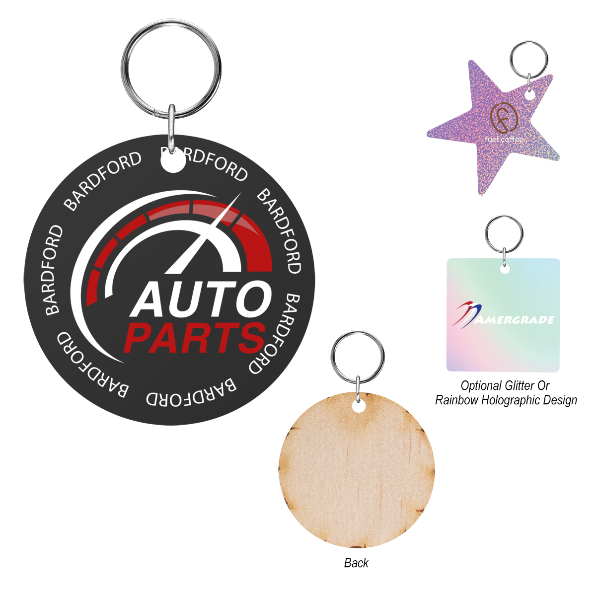 Full Color Wood Key Tag – 6″ – Swag Made in the USA