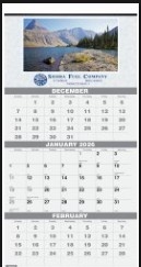 Three Months At A Glance Commercial Calendar w/Full Color Imprint (12 ...