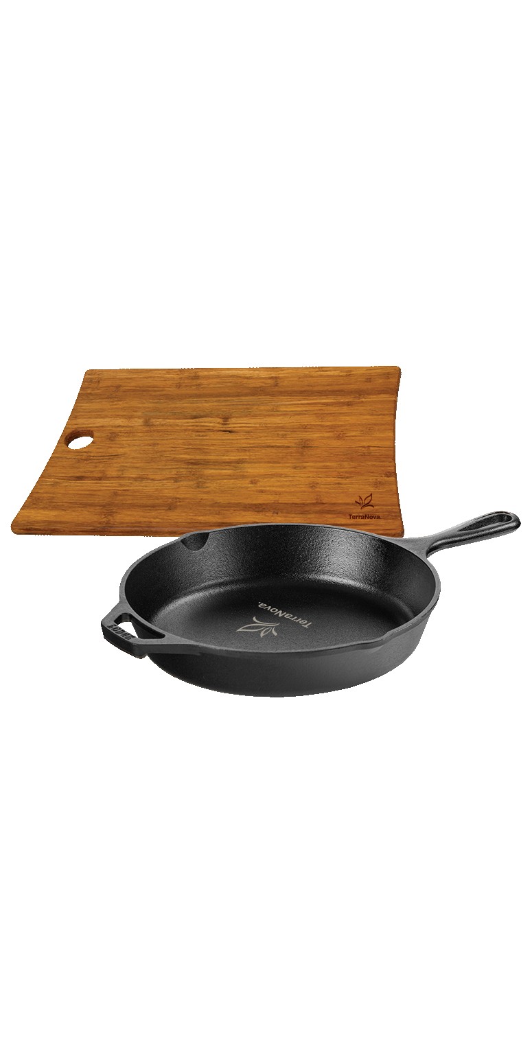 Lodge 10.25″ Cast Iron / Woodland Board Gift Set – Swag Made in the USA