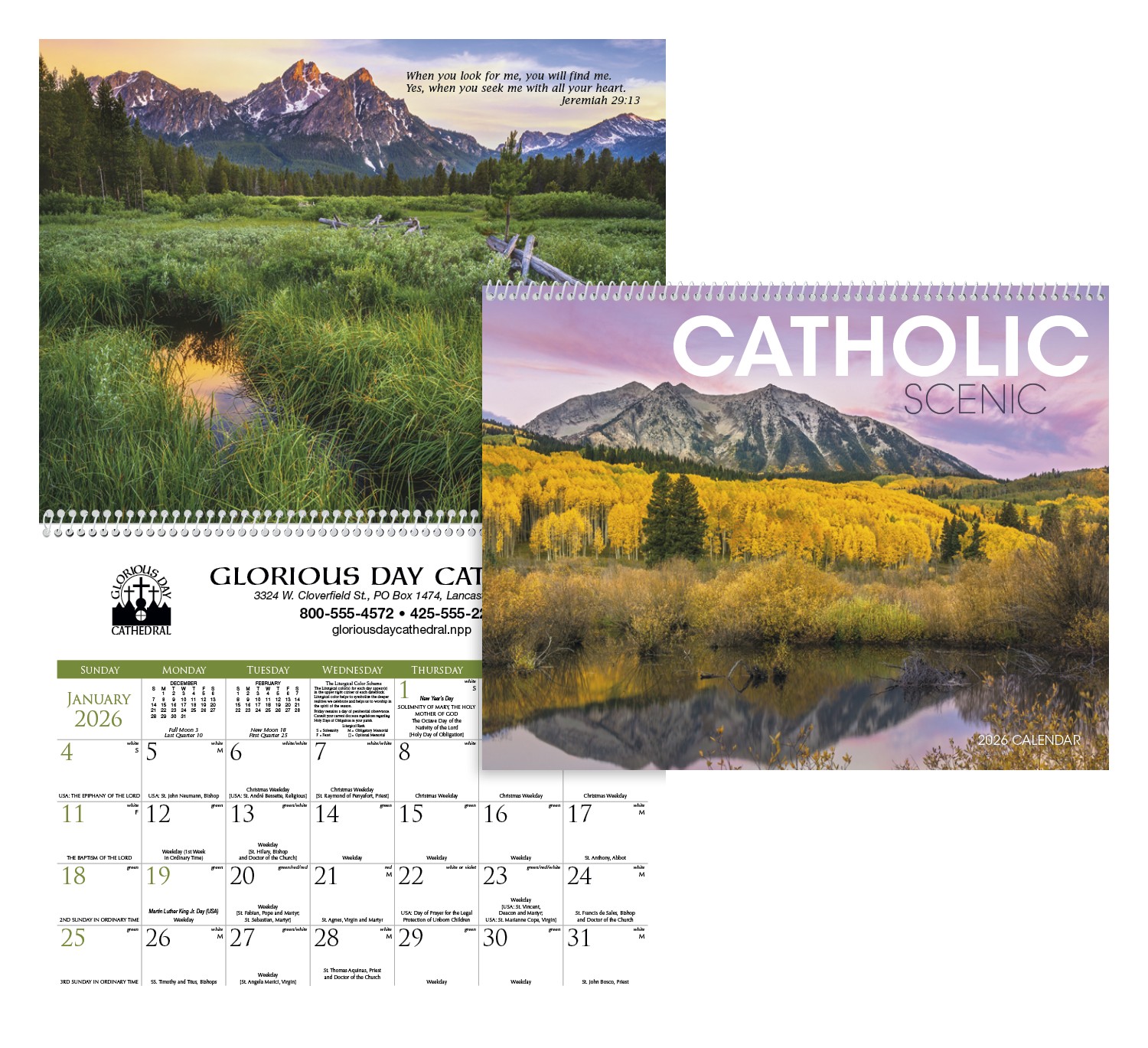 Triumph® Calendars Catholic Scenic Calendar – Swag Made in the USA