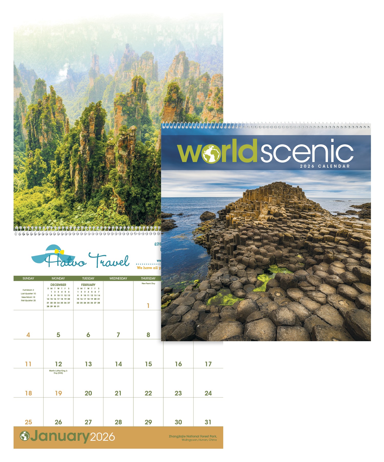 Triumph® Calendars World Scenic Calendar – Swag Made in the USA