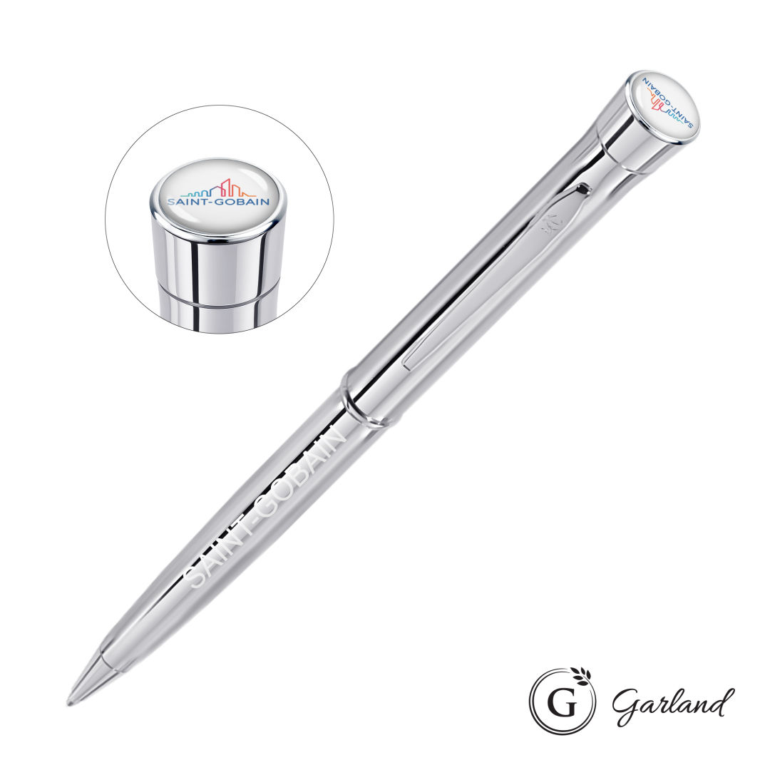 Garland® Signature Custom Twist Ballpoint Pen – Chrome – Swag Made in ...