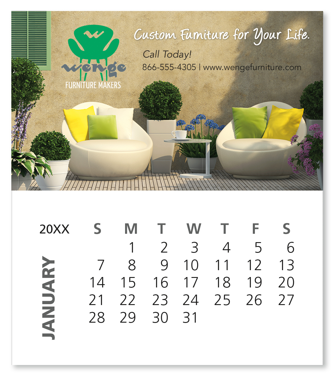 Good Value™ Business Card Magnet with 12-Sheet Calendar – Swag Made in ...