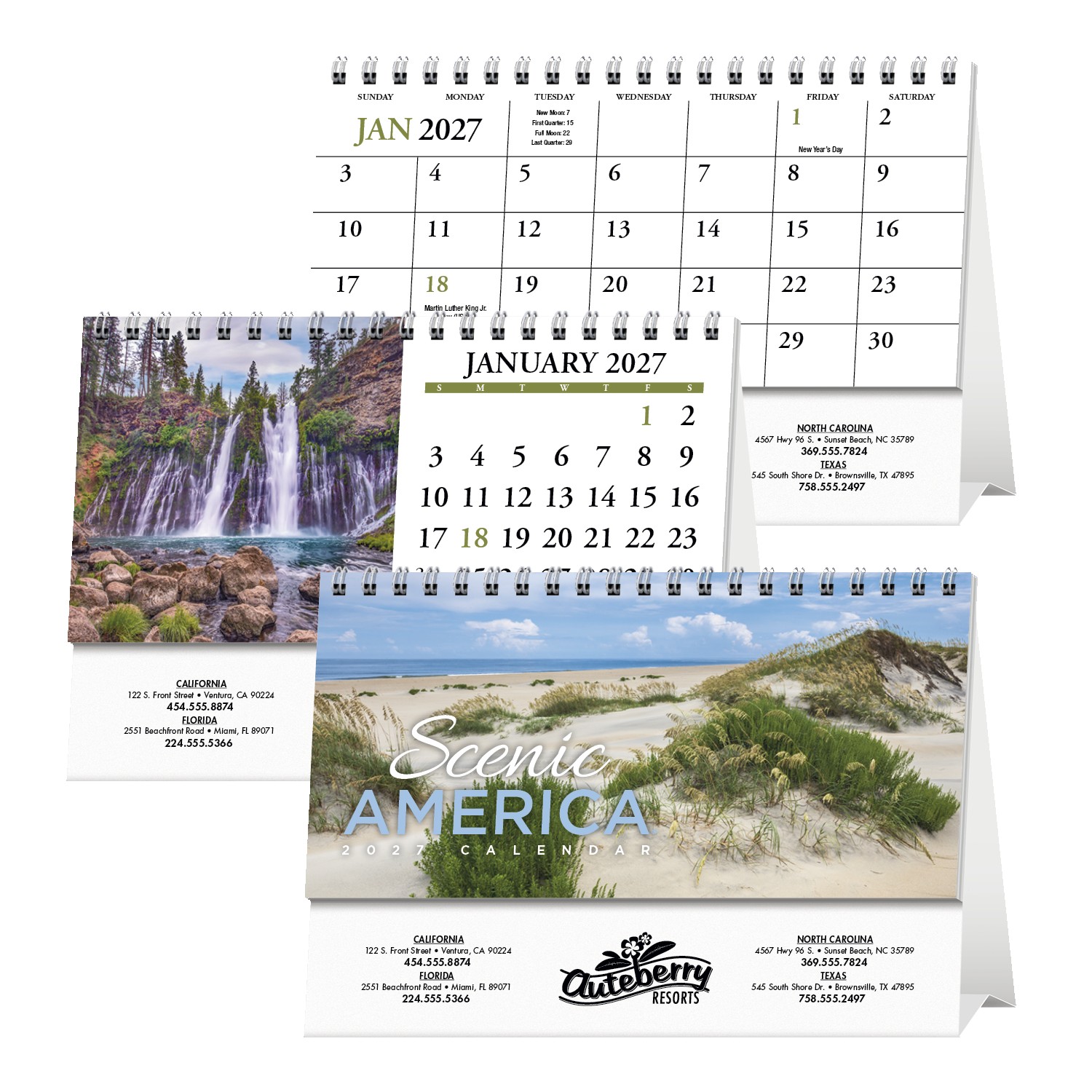HotLine® Products Scenic America® Desk Tent Calendar – Swag Made in the USA